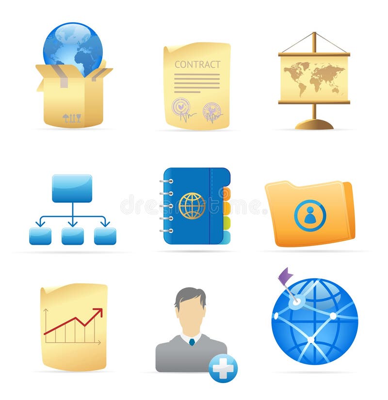 Icons for Business Metaphor Stock Vector - Illustration of personal ...