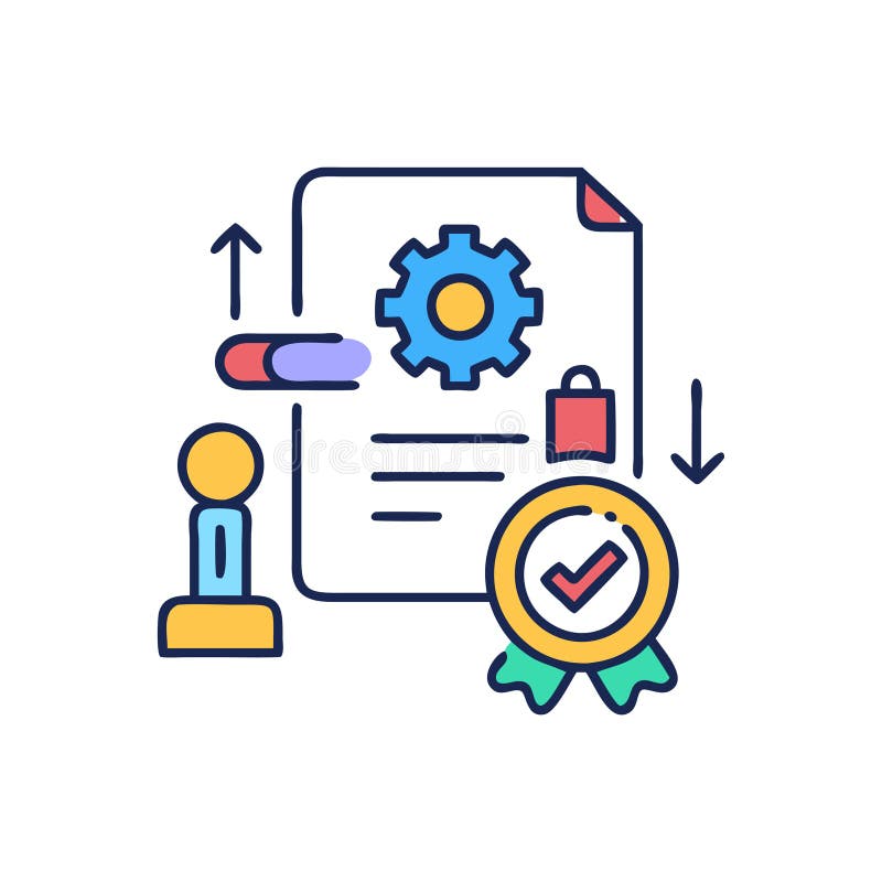 Icons for Business Regulation and Compliance Stock Photo - Illustration ...