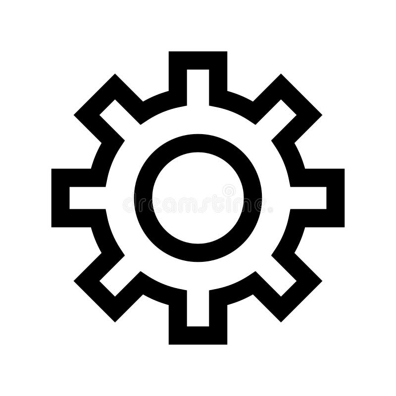 A Simple Gear Icon. Settings. Vectors. Stock Vector - Illustration of ...