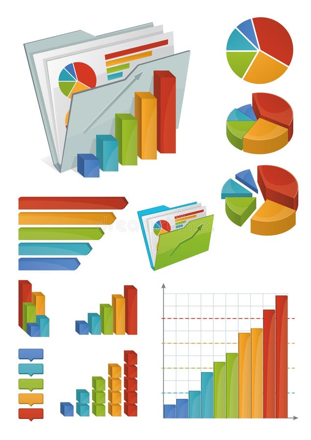 Icons and Chart Elements stock vector. Illustration of earnings - 24488161