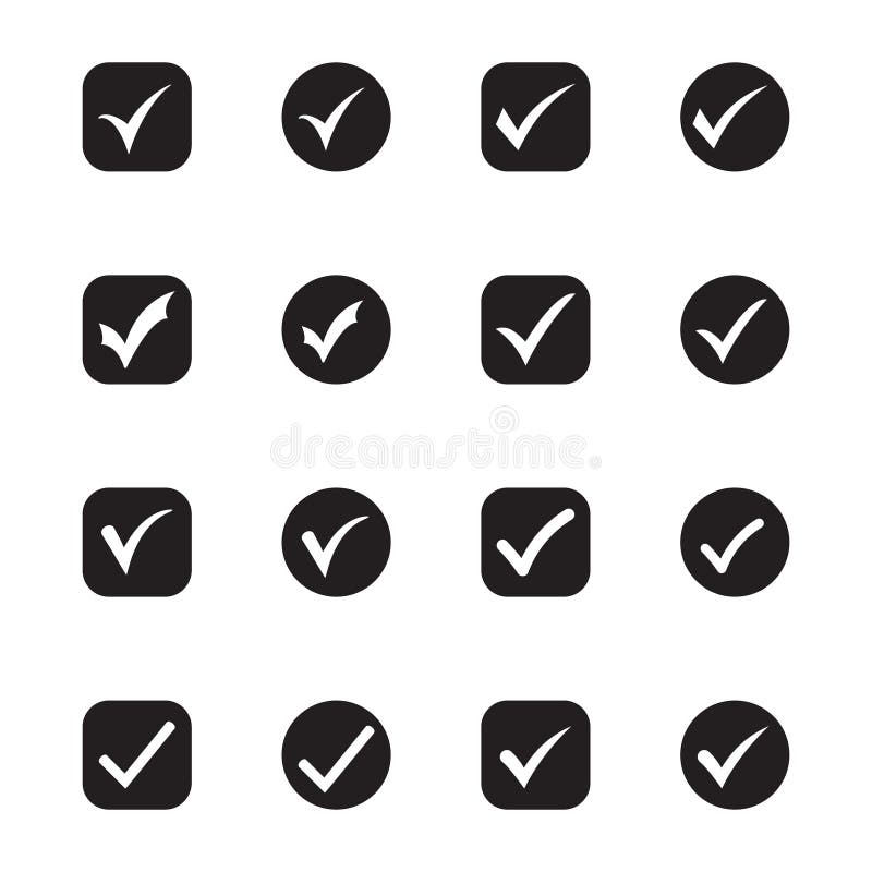 3d Icons with a Check Mark and Cross. Symbols of Acceptance, Rejection ...