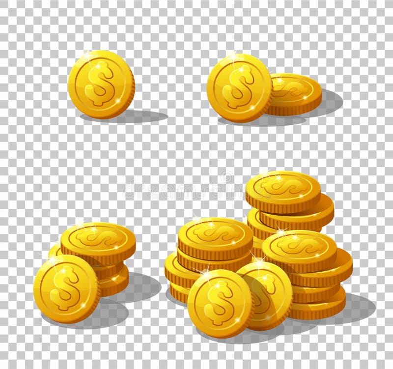 Icons Coins for the Game Interface. Stock Vector - Illustration of ...