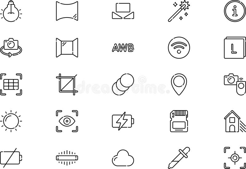 Camera Interface Icons Collection is a Vector Illustration with ...