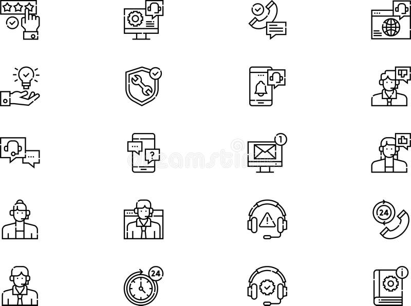 Customer Service Icons Collection is a Vector Illustration with ...