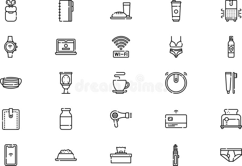 Everyday Stuff Icons Collection is a Vector Illustration with Editable ...
