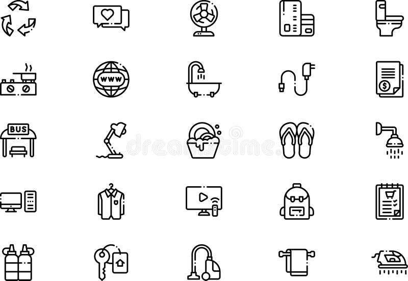 Everyday Stuff Icons Collection is a Vector Illustration with Editable ...