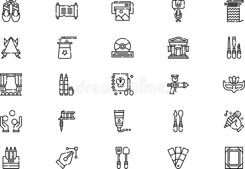 General Arts Icons Collection is a Vector Illustration with Editable ...