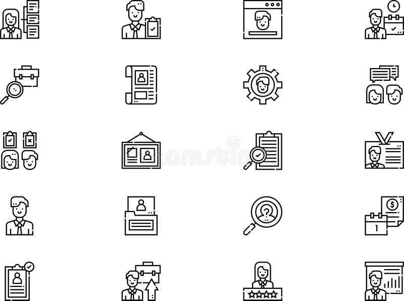 Human Resources Icons Collection is a Vector Illustration with Editable ...