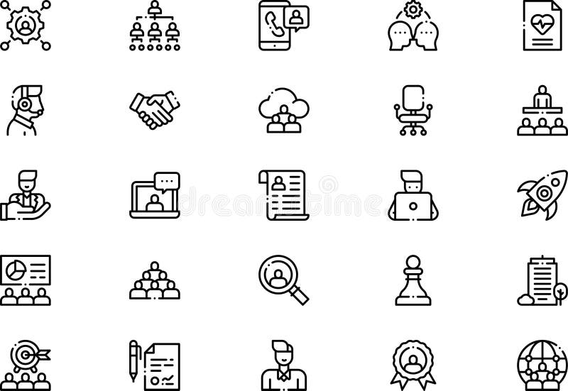 Human Resources Icons Collection is a Vector Illustration with Editable ...