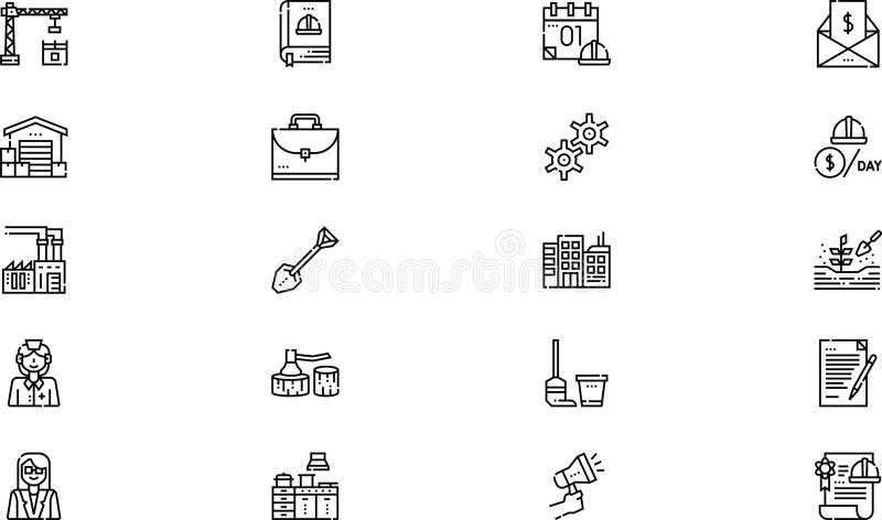 Labor Day Icons Collection is a Vector Illustration with Editable ...