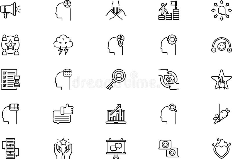 Motivation Icons Collection is a Vector Illustration with Editable ...