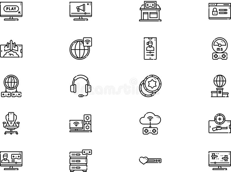 Online Game Icons Collection Is A Vector Illustration With Editable
