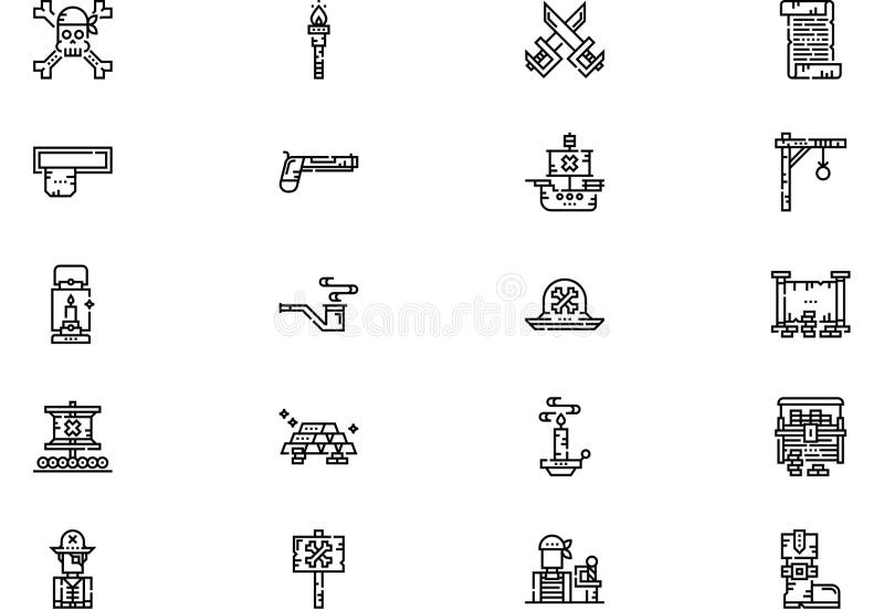 Pirates Icons Collection Is A Vector Illustration With Editable Stroke