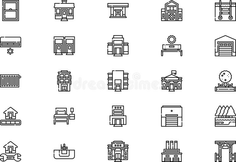 Property Development Icons Collection is a Vector Illustration with ...