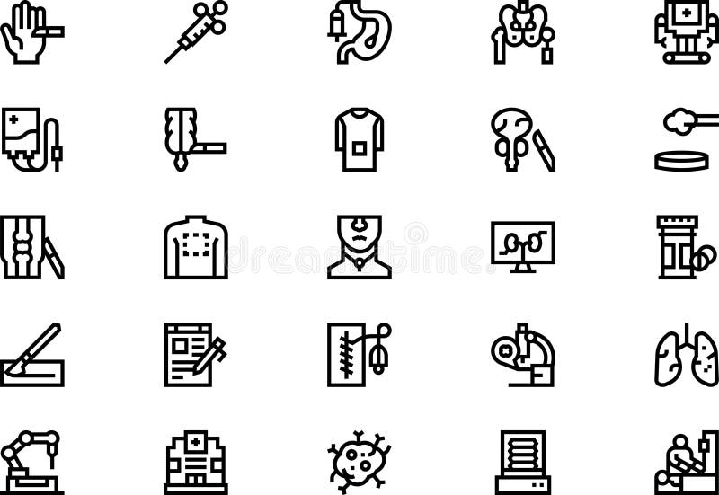 Surgery Icons Collection is a Vector Illustration with Editable Stroke ...