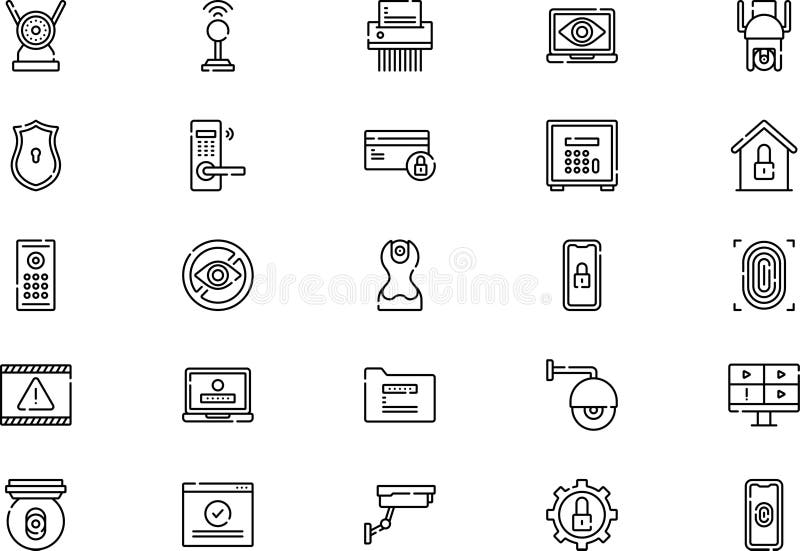 Surveillance Icons Collection is a Vector Illustration with Editable ...