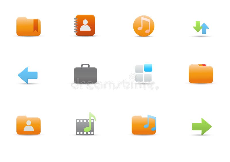 Icons for Common Computer Functions Stock Vector - Illustration of ...