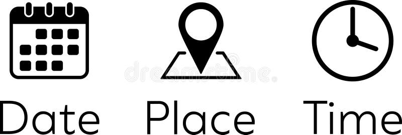 Date Time Location Icons Stock Illustrations – 553 Date Time Location ...
