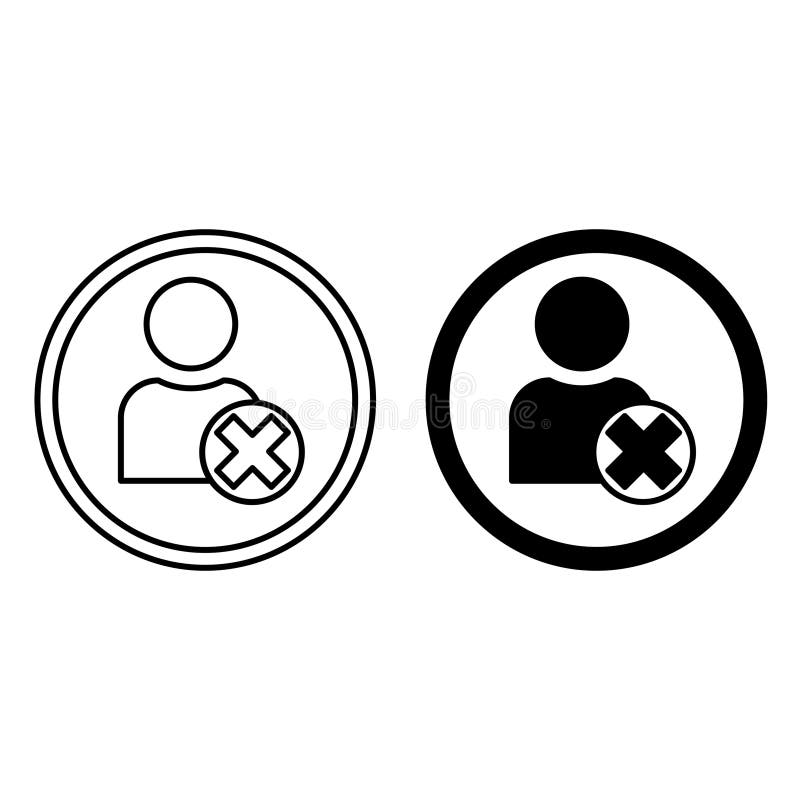 Icons Delete User. stock vector. Illustration of vector - 316255949