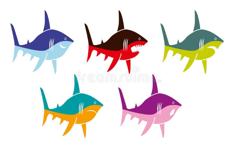 Icons Depicting Fish Emotions Stock Vector - Illustration of drawing ...