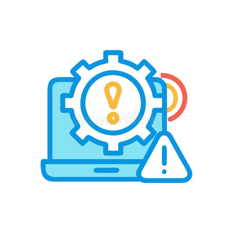 Icons for Diagnosing Technical Issues Stock Photo - Illustration of ...