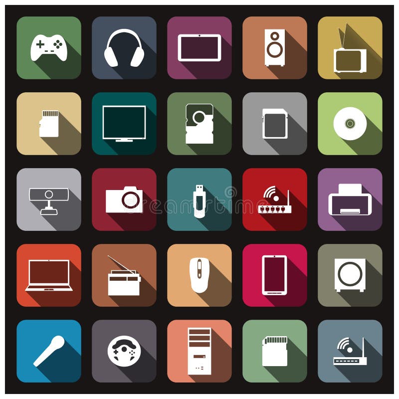Icons Digital Devices, Vector Illustration Stock Vector - Illustration ...