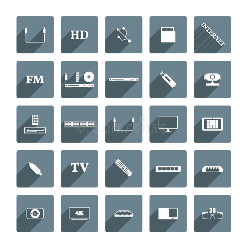 Icons Digital Devices, Vector Illustration Stock Vector - Illustration ...