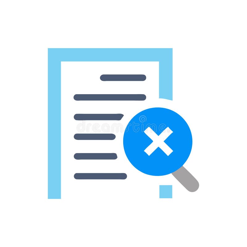 Icons for Document Review and Proofreading Stock Image - Illustration ...