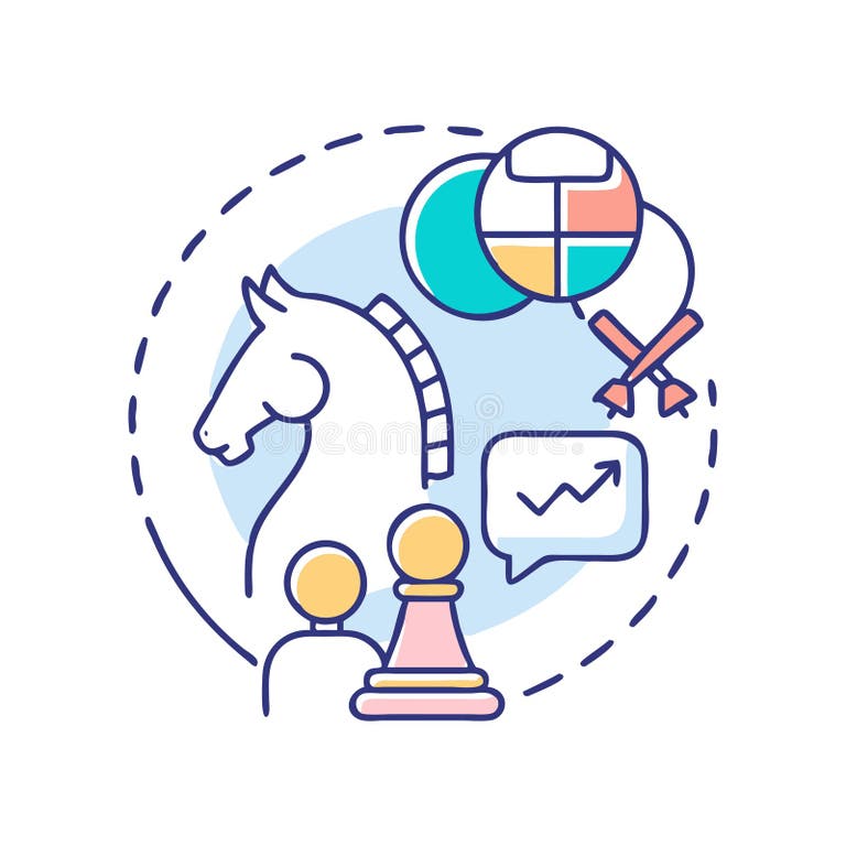 Icons for Effective Strategic Consulting Representation Stock Vector ...