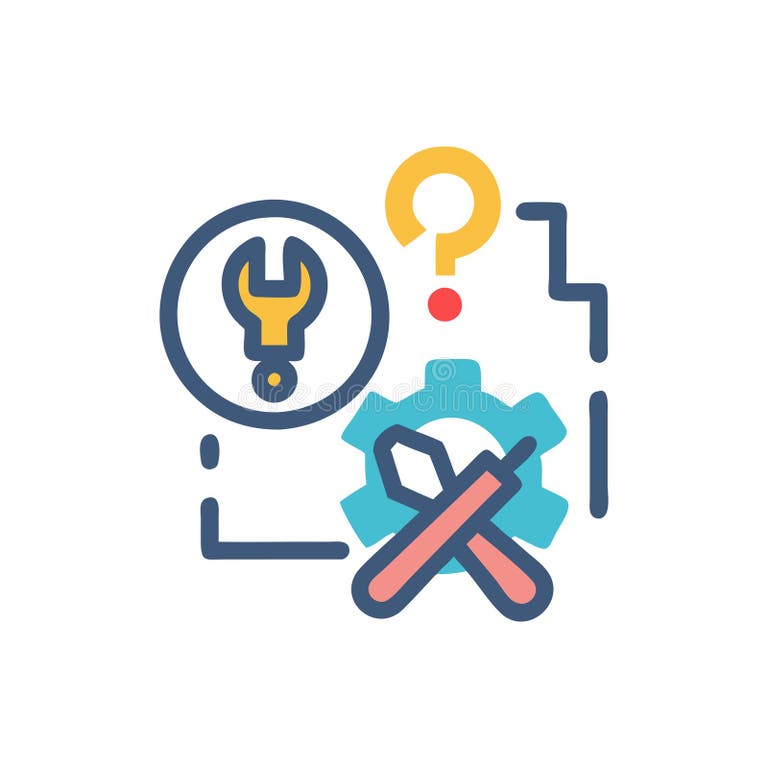 Icons for Effective Troubleshooting Solutions Stock Photo ...