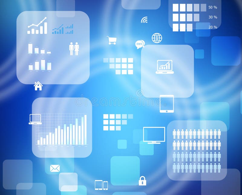 Icons Enclosed in Rectangles. Abstract Creative Stock Illustration ...