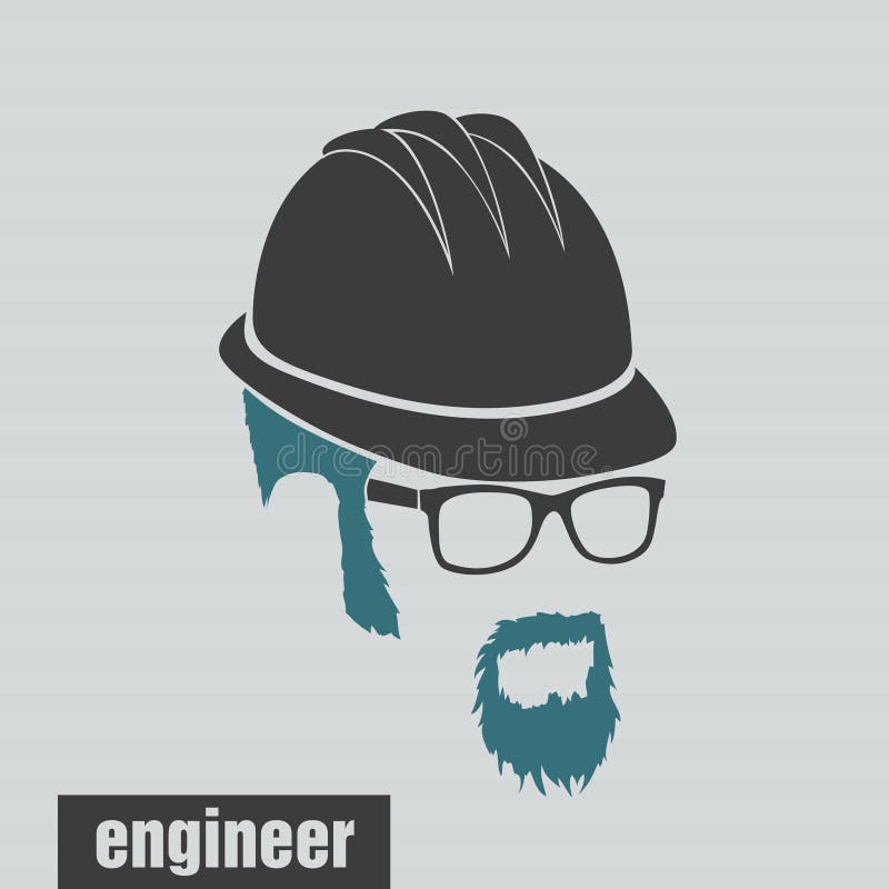 Icons Engineer Hairstyles Beard and Mustache Stock Vector ...