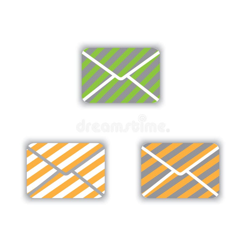 Icons envelopes stock vector. Illustration of internet - 32455326