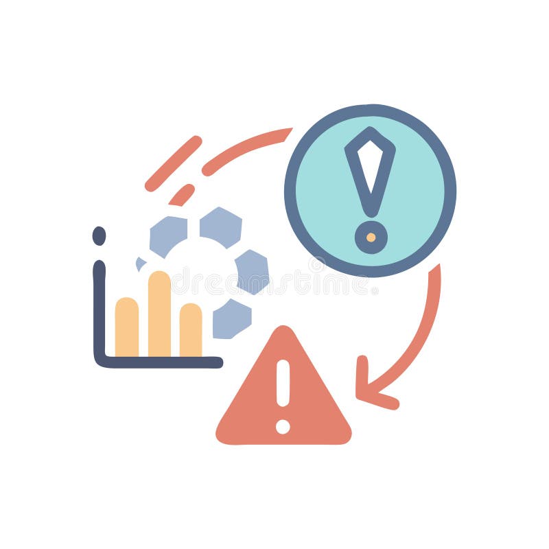 Icons for Evaluating Business Risks Stock Illustration - Illustration ...