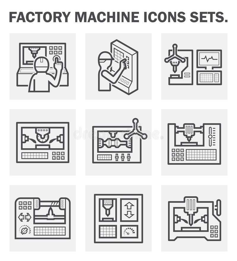 Icons stock vector. Illustration of milling, engineering - 56916932