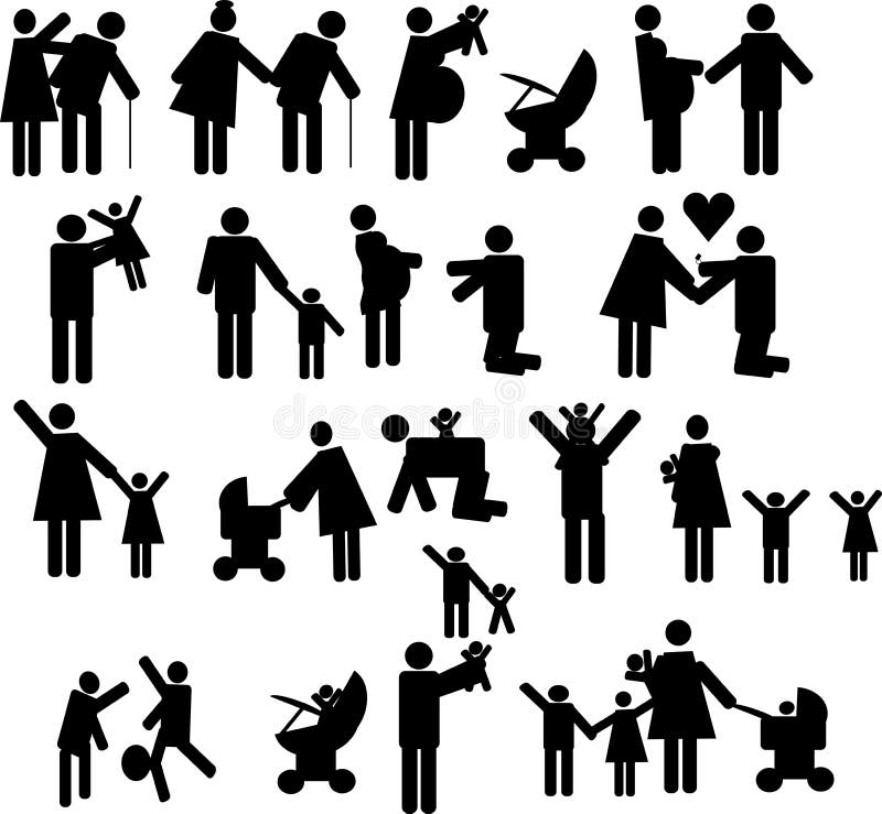 Man Basic Posture People Icon Sign Symbol Pictogra Stock Vector ...