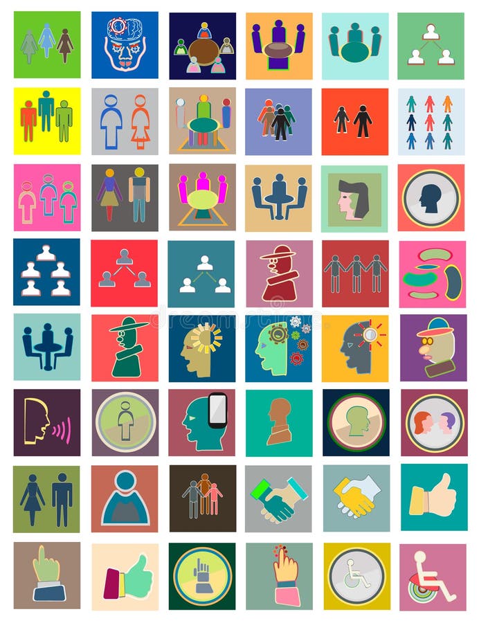 Icons Flat Set Conference. Design Elements for Mobile and Web Ap Stock ...
