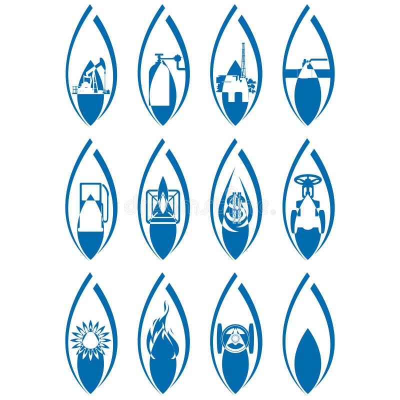 Icons gas industry stock vector. Illustration of background - 42205960