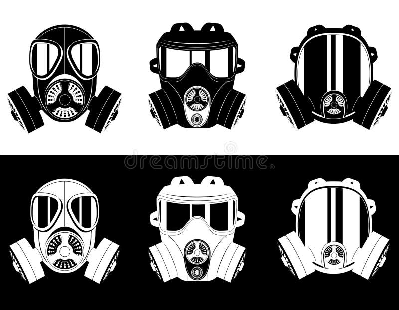 Gas Mask Black White Stock Illustrations – 3,061 Gas Mask Black White ...