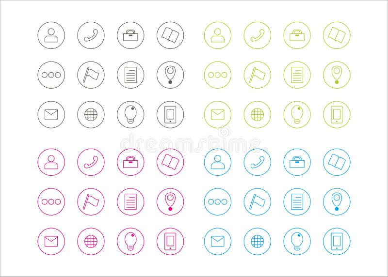 Icons Graphic Resources Circle Template Vector Series 2 Stock Vector ...