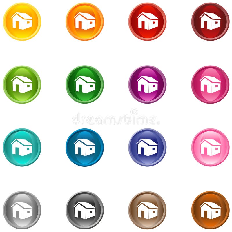 Icons house stock illustration. Illustration of green - 10931379