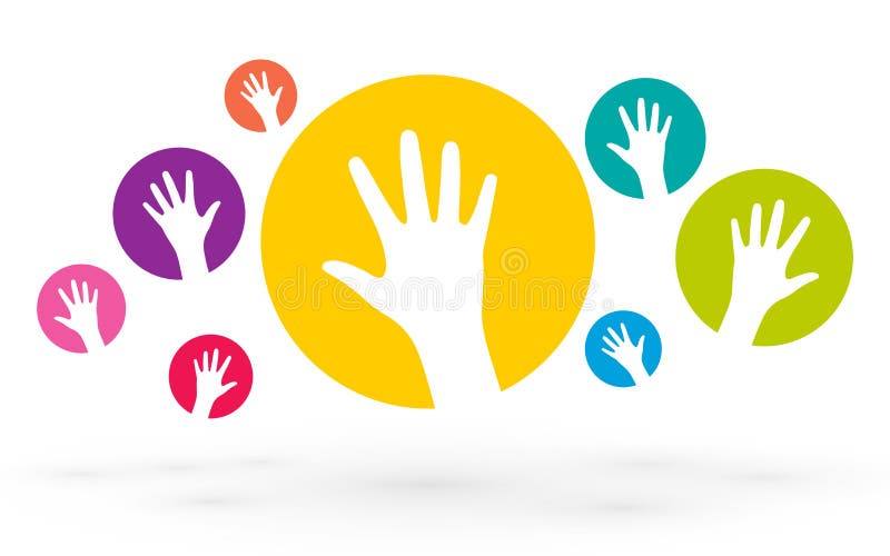 Icons of human hands stock illustration. Illustration of background ...