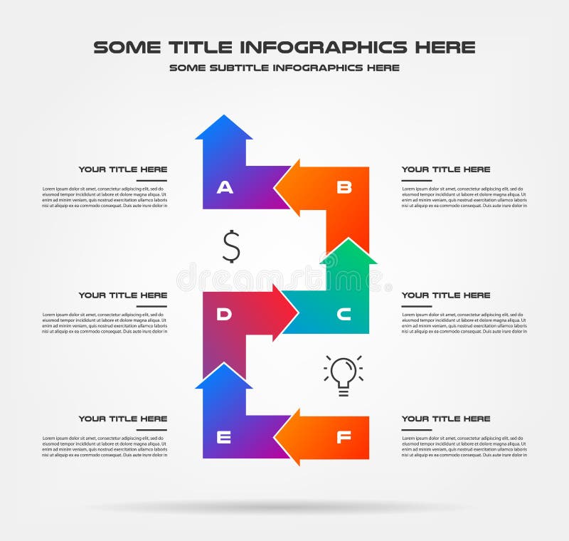 Icons Infographics with Arrows. Element of Chart, Graph, Diagram with 2 ...