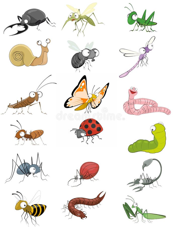 Icons insects set stock vector. Illustration of pest - 51361243