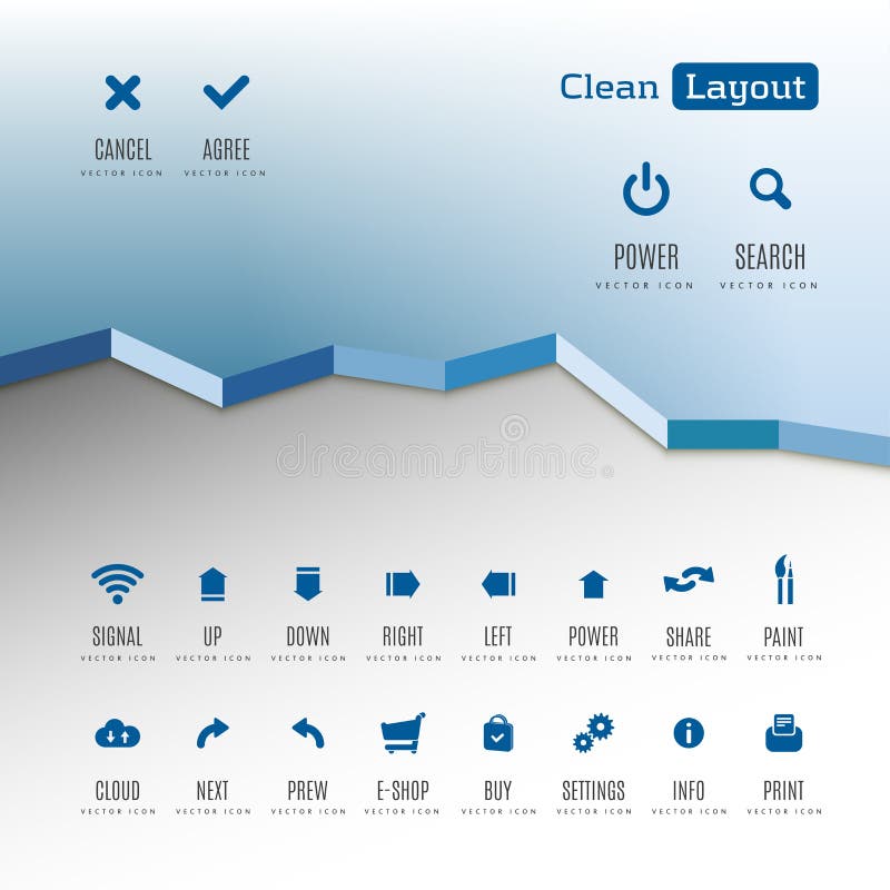 Design Layout, Modern Symbols, Tabs Stock Vector - Illustration of ...