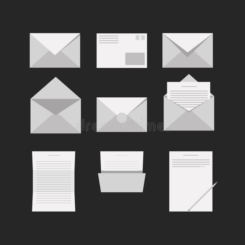 Envelope Icon stock vector. Illustration of blank, postage - 51043377