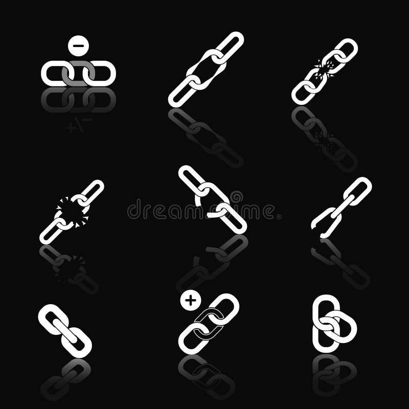 Icons of Link for Web and Application Stock Vector - Illustration of ...