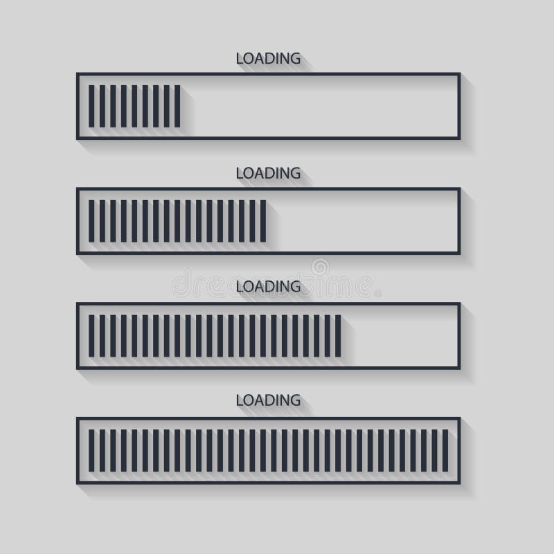 Icons of loading bar stock vector. Illustration of design - 98262477