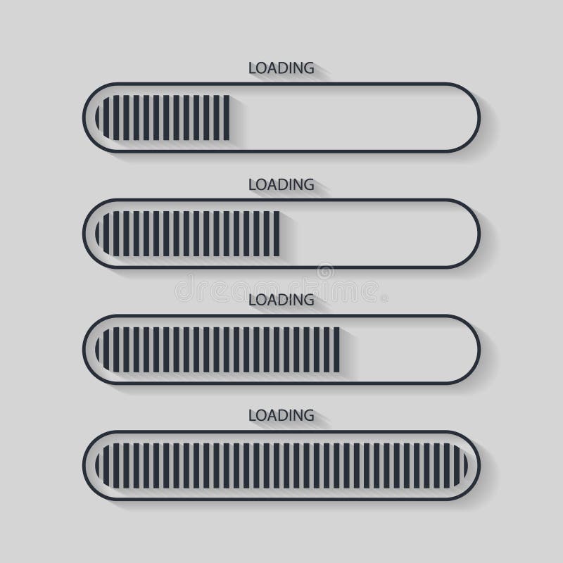 Icons of loading bar stock vector. Illustration of player - 98262535