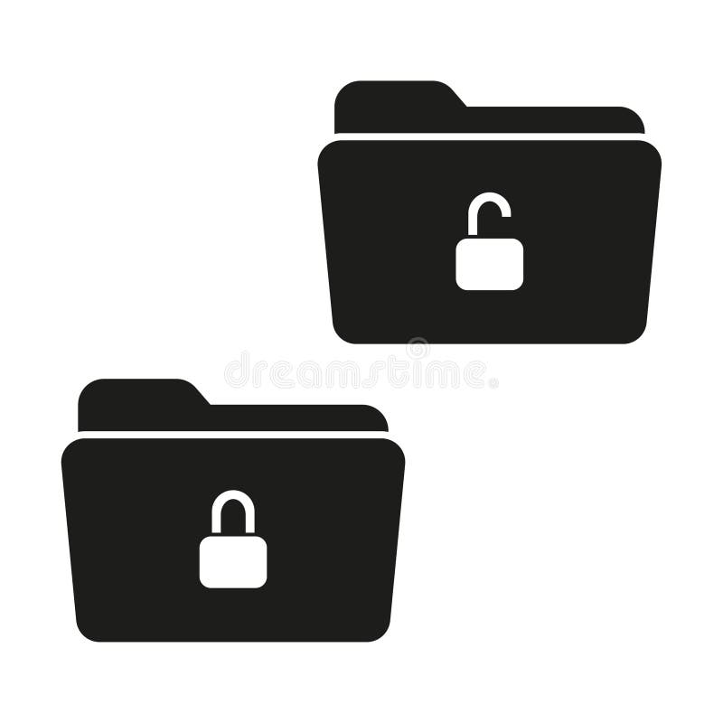 Icons Lock Folder. Internet Application. Padlock, Lock. Information ...